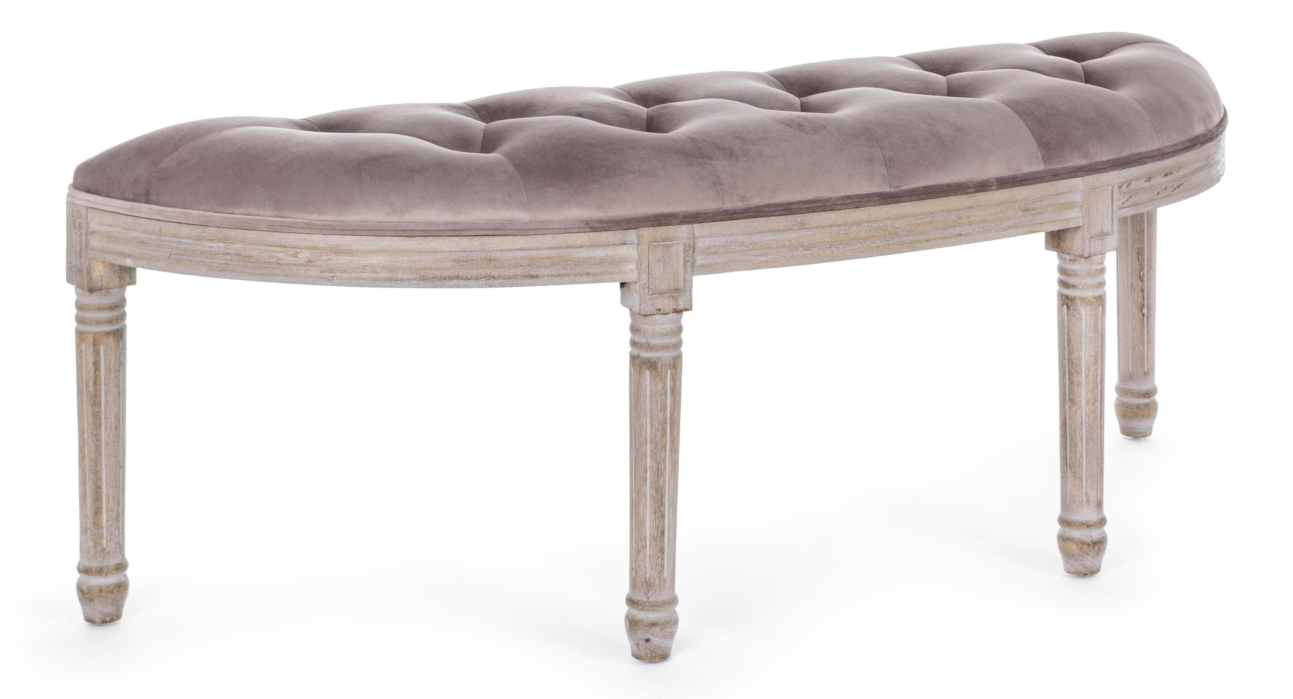 Banc en bois de bouleau et caoutchouc taupe Tilda L 125 cm ...