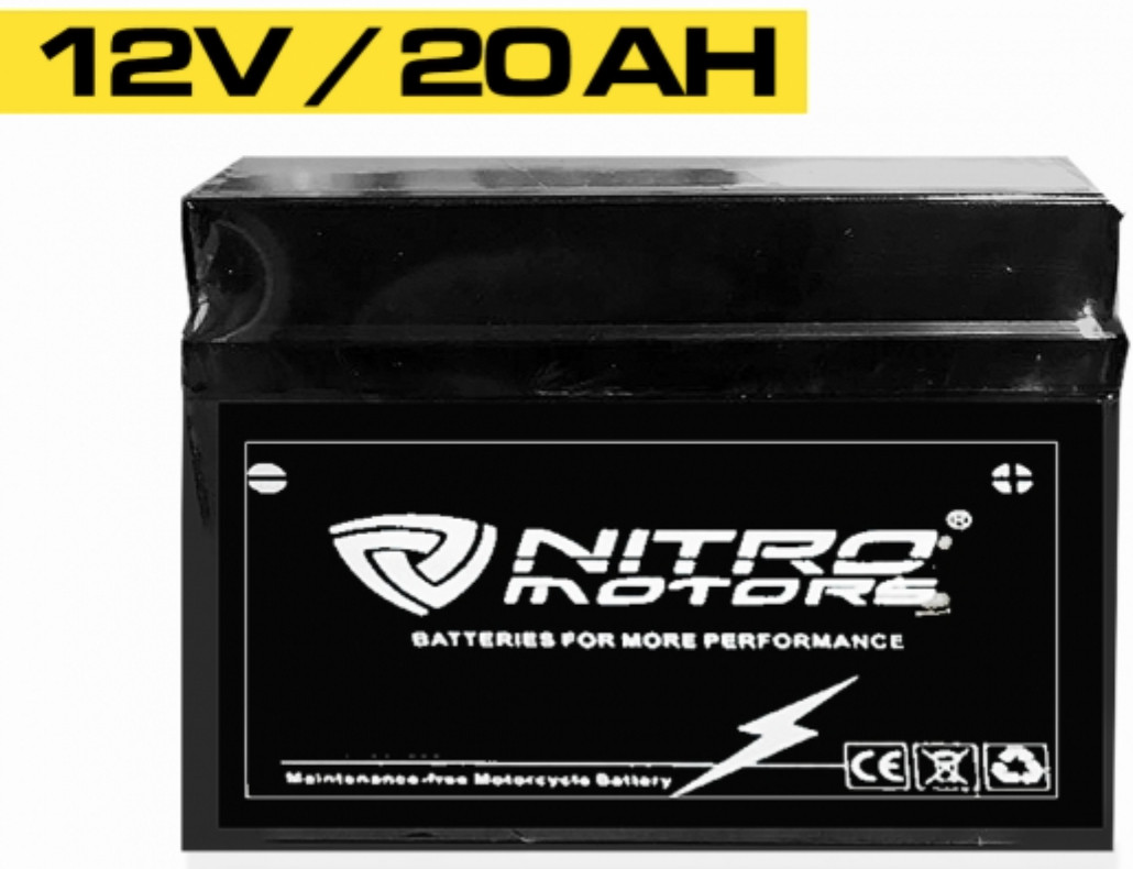 Batterie électrique plomb acide 12V/20AH Nitro | LesTendances.fr