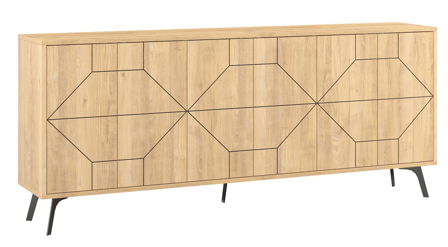 Buffet bas Santos 184 bois clair 855DTE4235 | LesTendances.fr