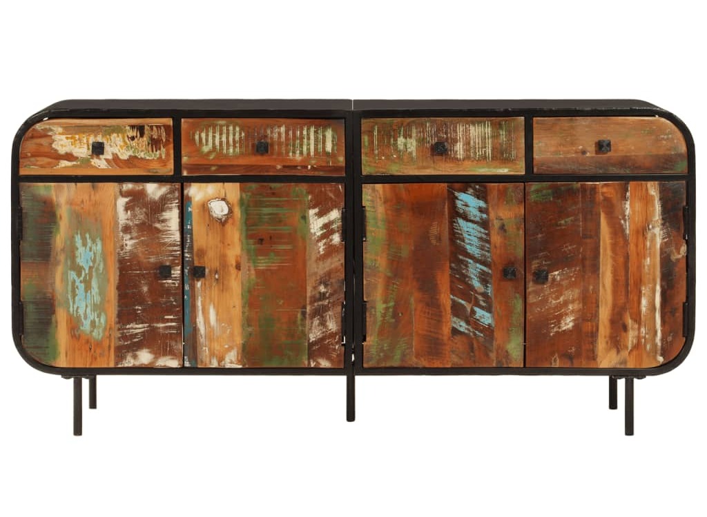 Buffet bois et métal noir 140 cm - Collection Authentique | LesTendances.fr