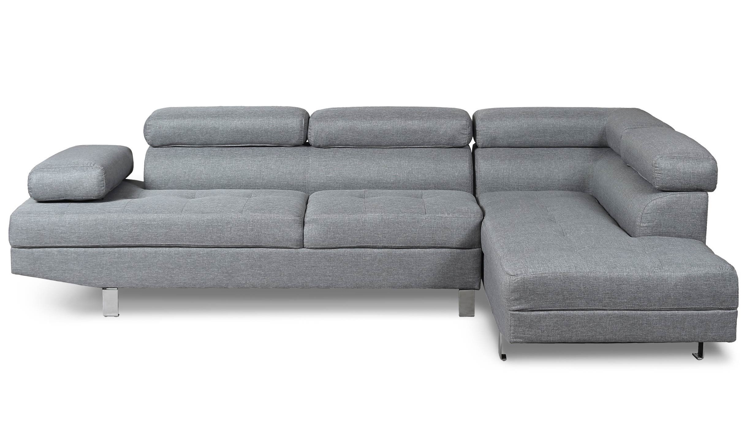 Canap D angle Droit 5 Places Tissu Gris Omeg 260 Cm LesTendances fr Canap D angle Droit 5 Places Tissu Gris Omeg 260 Cm LesTendances fr