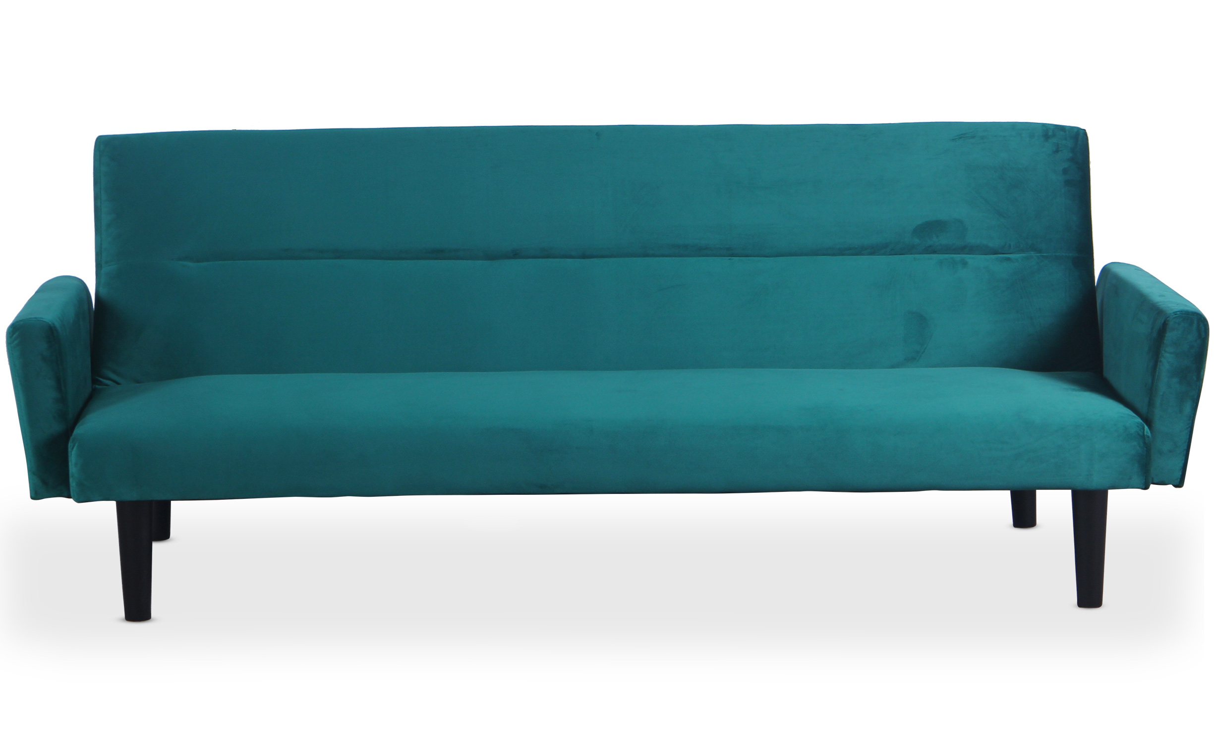 Canapé convertible clic-clac Roberto 3 places Velours Vert ...