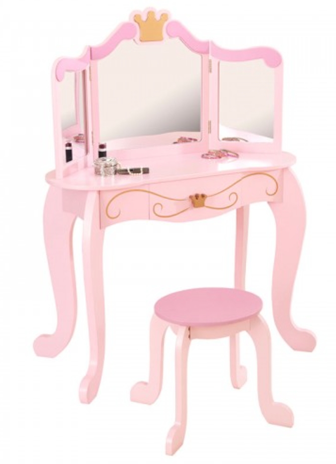 Kidkraft - Coiffeuse rose Princesse Kidkraft 76123 | LesTendances.fr
