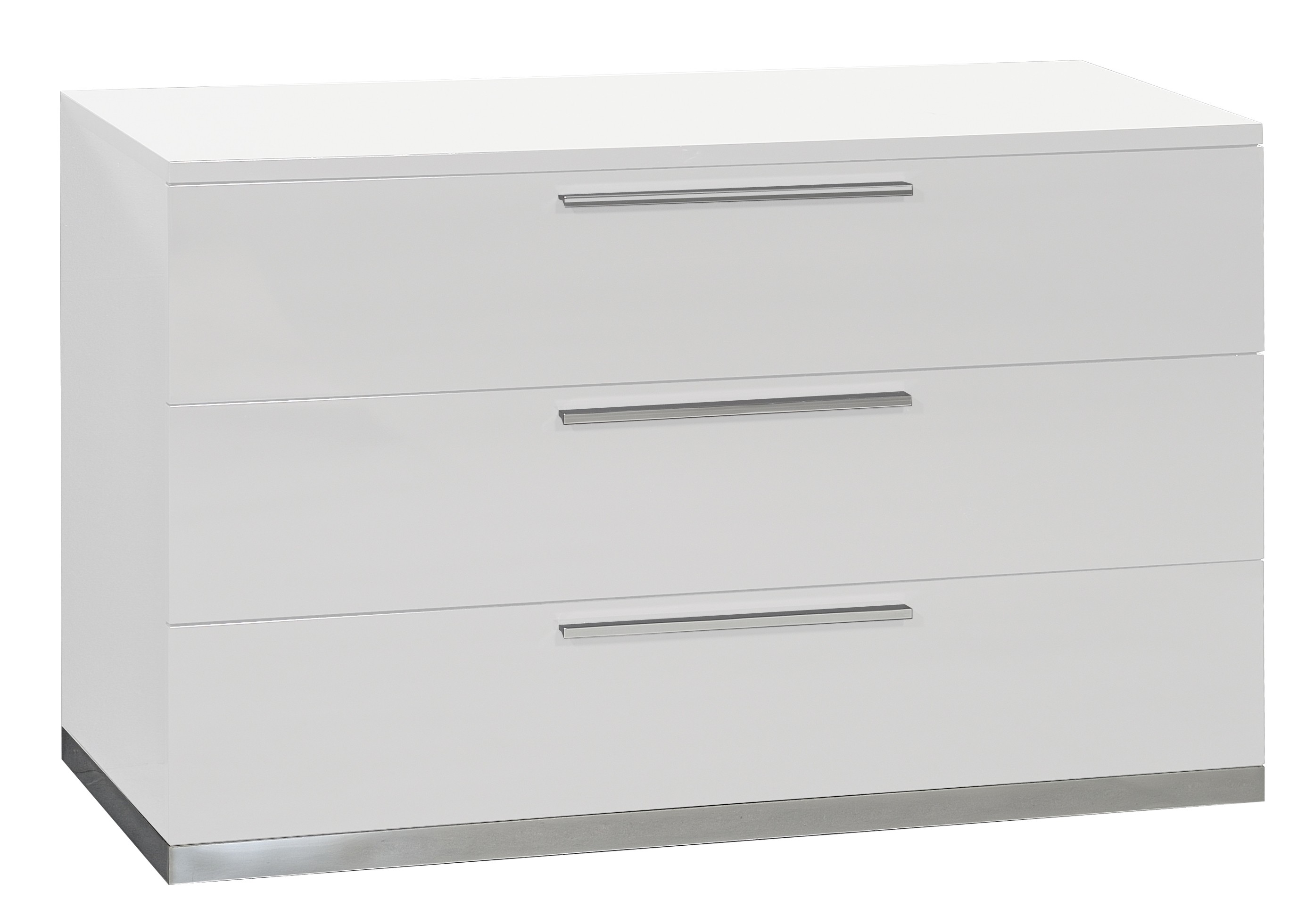 Commode 3 tiroirs bois laqué blanc Italya | LesTendances.fr
