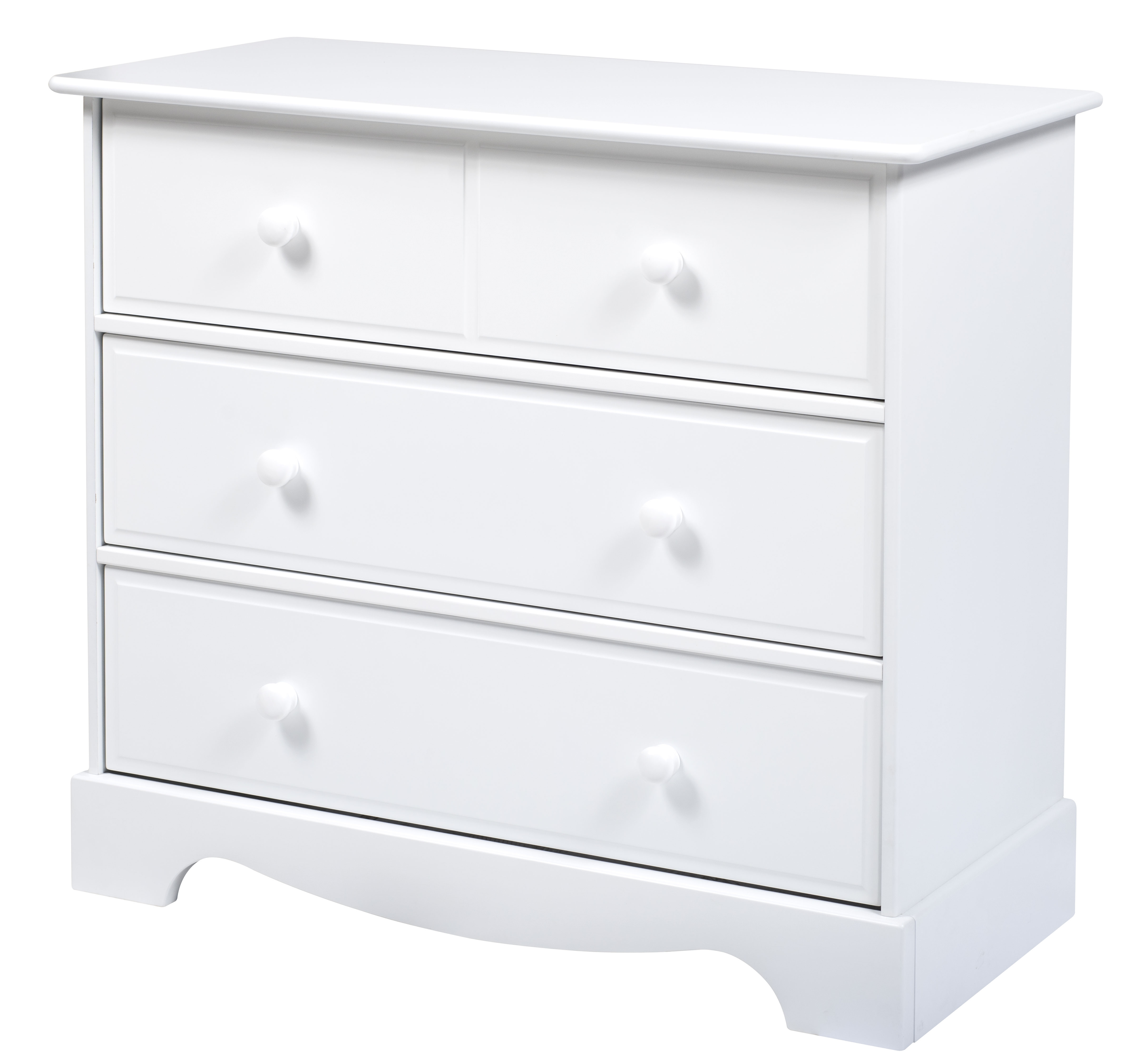 Commode 3 Tiroirs bois laqué blanc Maldives | LesTendances.fr
