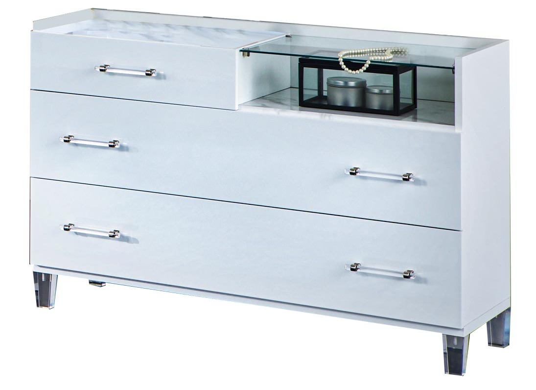 Les Tendances - commode cristal blanc | LesTendances.fr