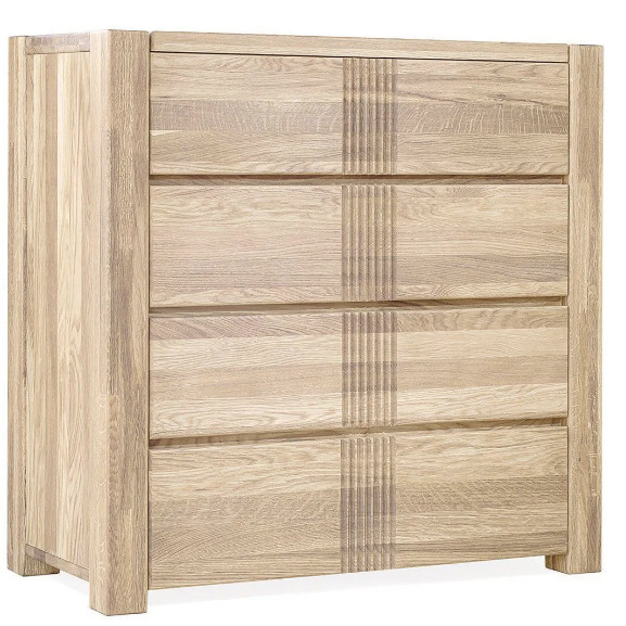 Les Tendances - commode valencia bois massif blanchi | LesTendances.fr