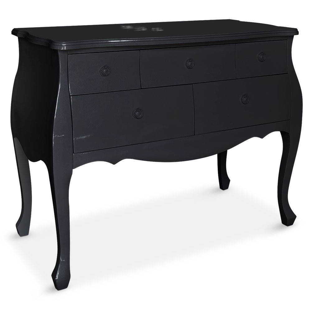 Commode moderne laquée noire Authentica | LesTendances.fr