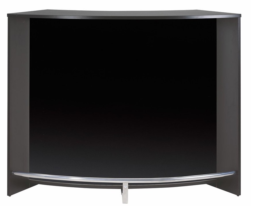 Comptoir de bar 2 portes noir Snack 134 cm | LesTendances.fr