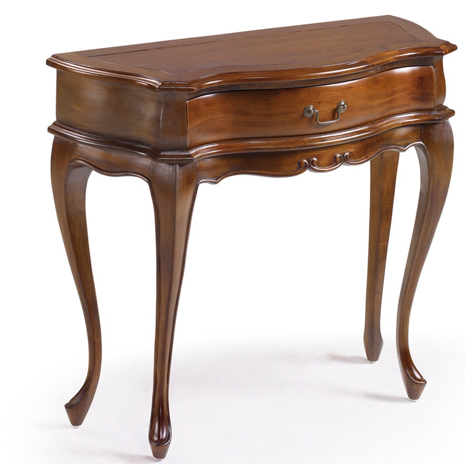 Console en bois d'acajou marron 1 tiroirs Castle 87 cm | LesTendances.fr