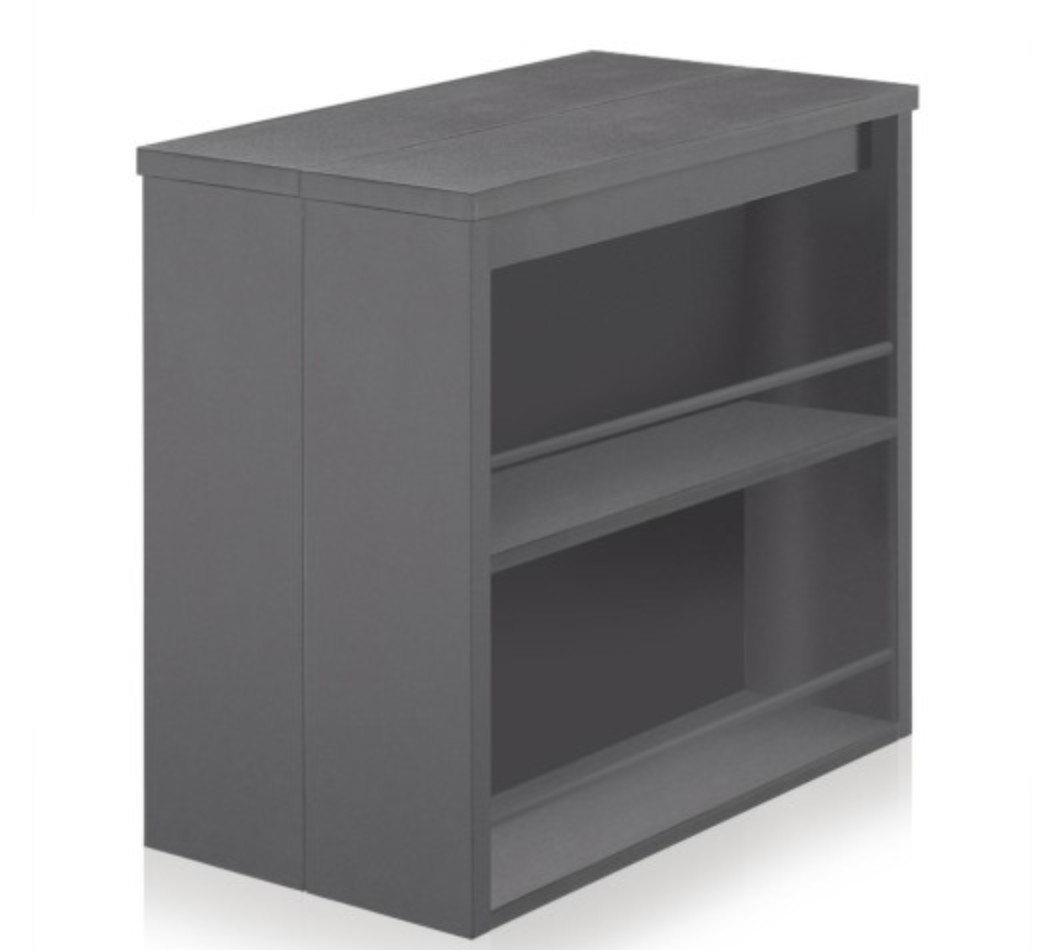 Console extensible avec rangement bois gris Kazia 40/190 cm ...