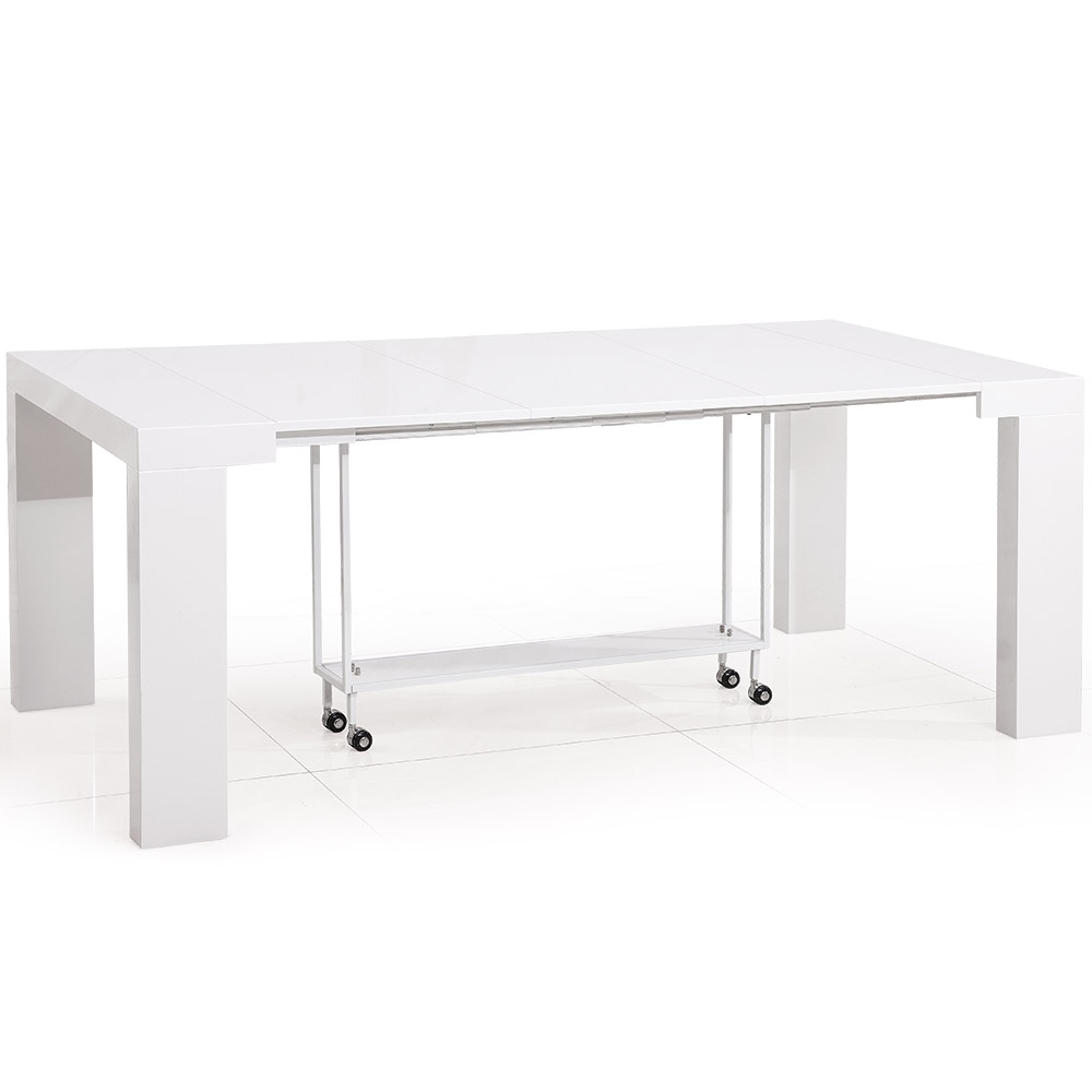 Console extensible Blanc Laqué Castel | LesTendances.fr