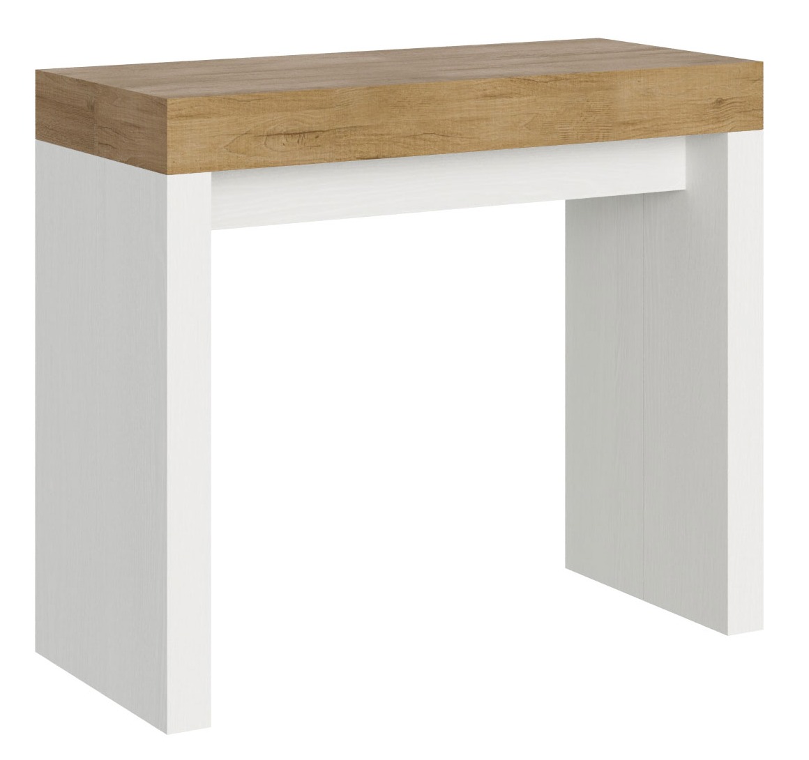Tozani - Console extensible 90x40/196 cm Roxell Mix Small dessus Frêne ...