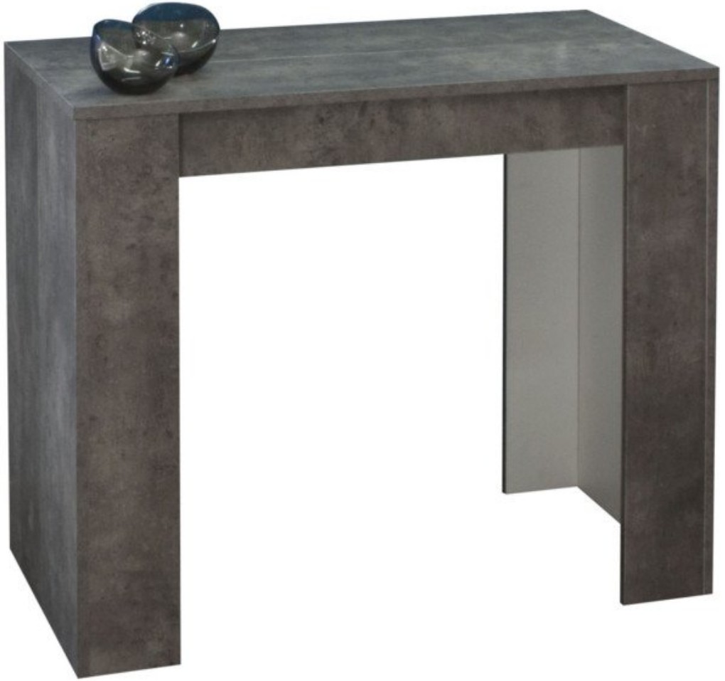 Console extensible effet béton 50 à 200 cm - 10 personnes Alie ...