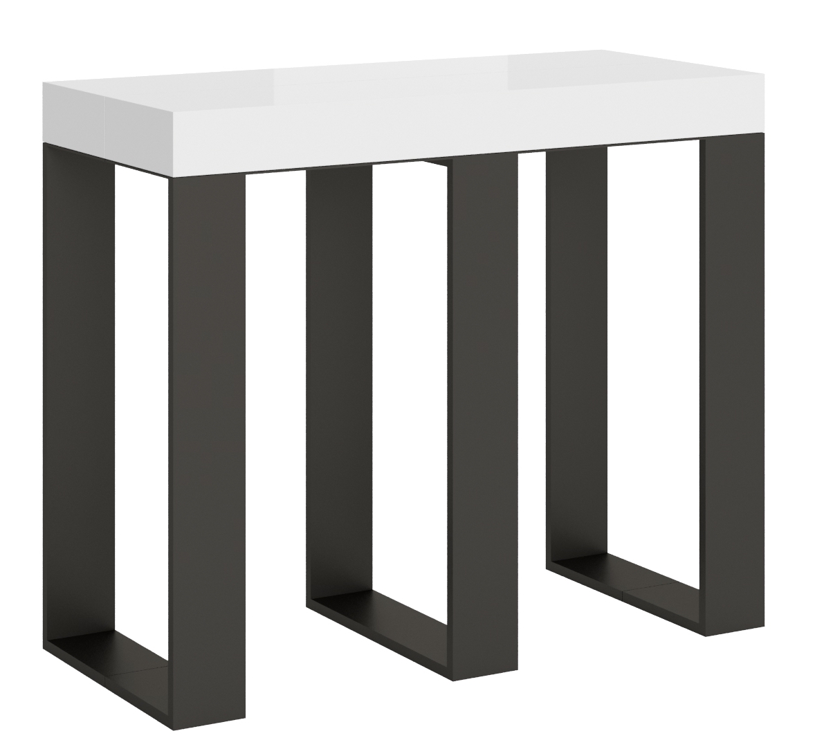 Tozani - Sintesi Console extensible frêne blanc 196 cm | LesTendances.fr