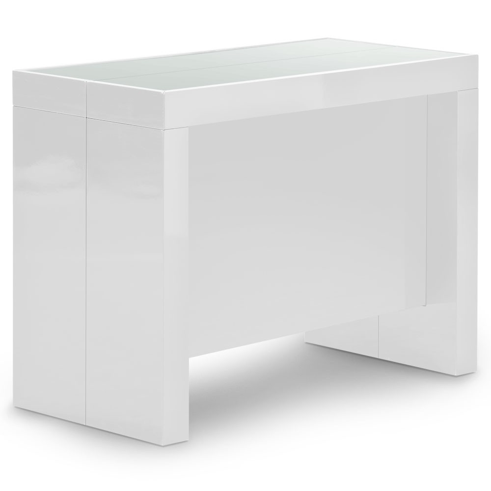 Console extensible laqué blanc Jade 50/250 cm | LesTendances.fr
