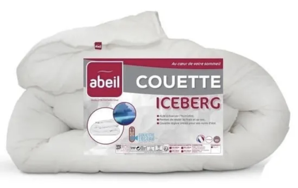Couette tempérée Iceberg 200 g/m² Abeil - Traitement rafraîchissant ...