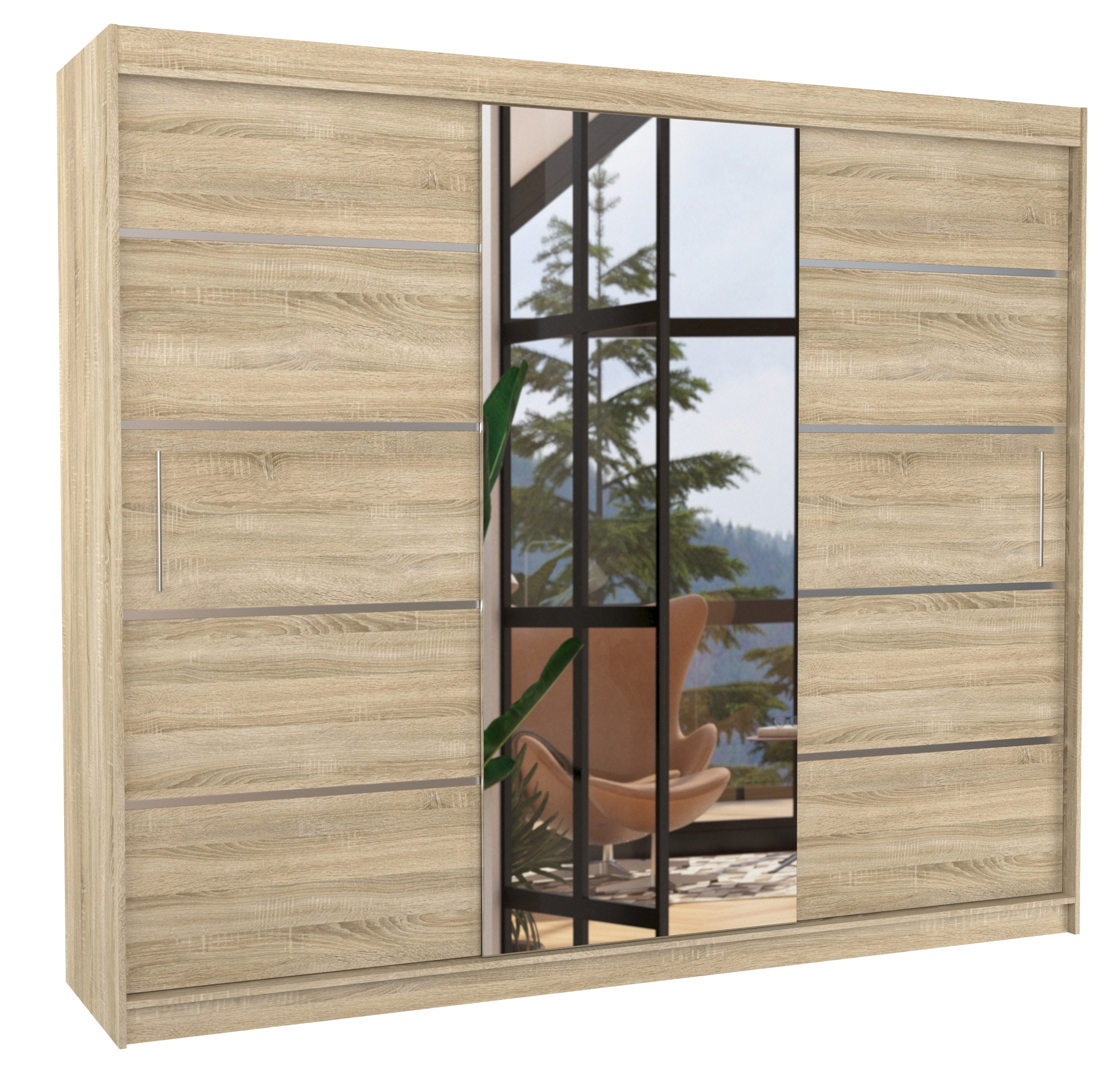 Armoire salto 3 portes naturel | LesTendances.fr