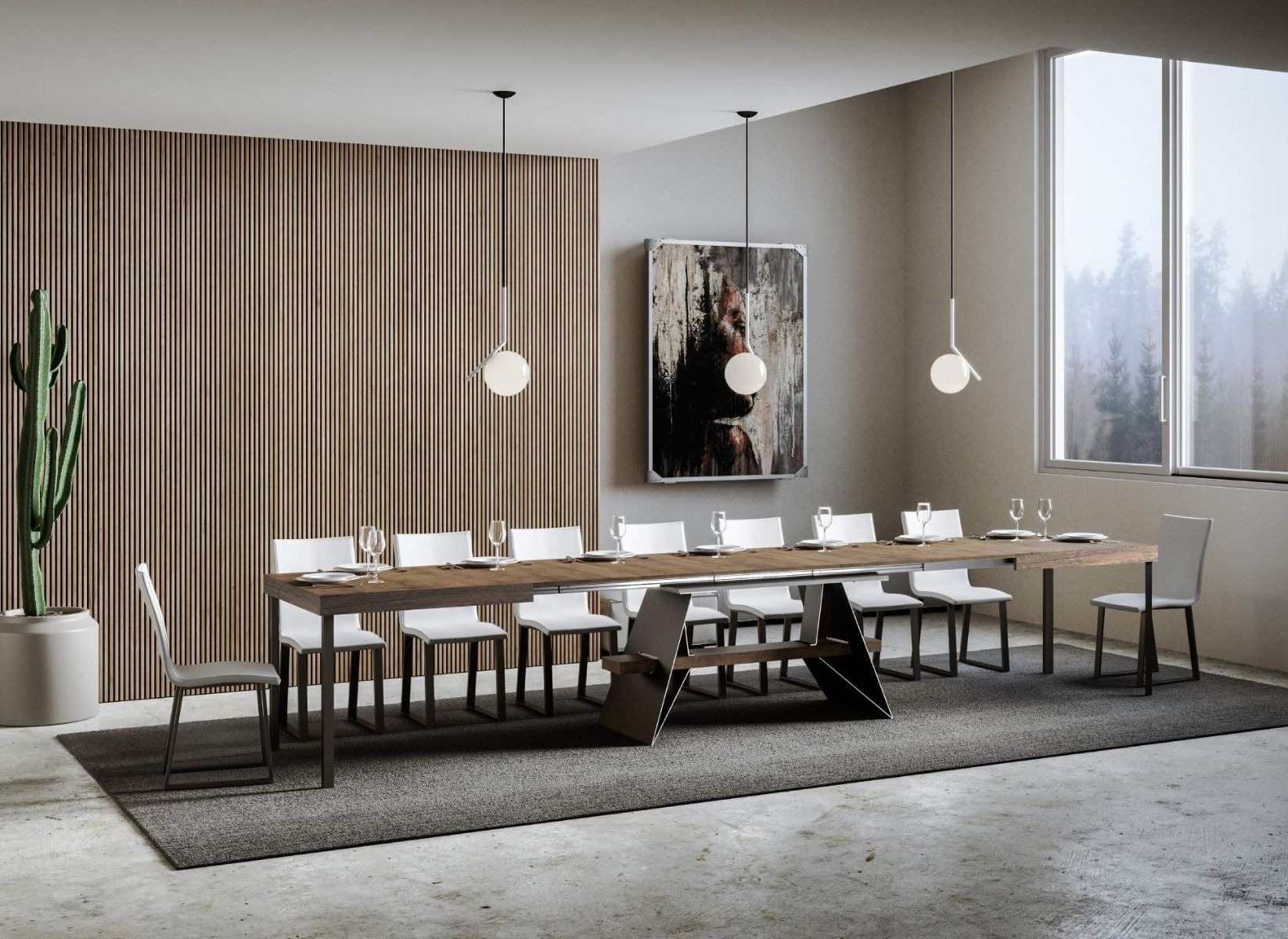 Tozani - table extensible baita bois marron | LesTendances.fr