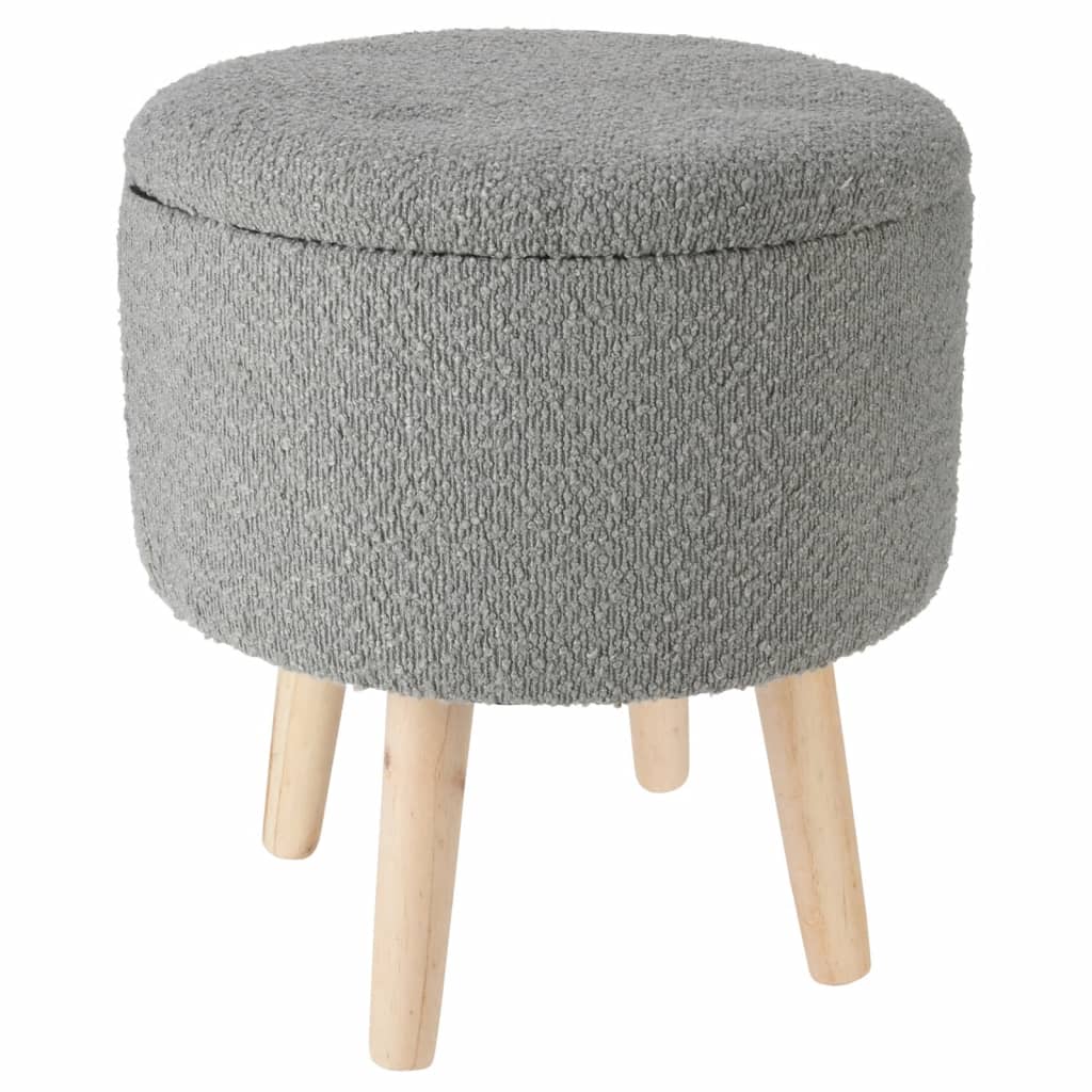 Home - Home&Styling Tabouret de rangement Ø35x40 cm gris clair ...