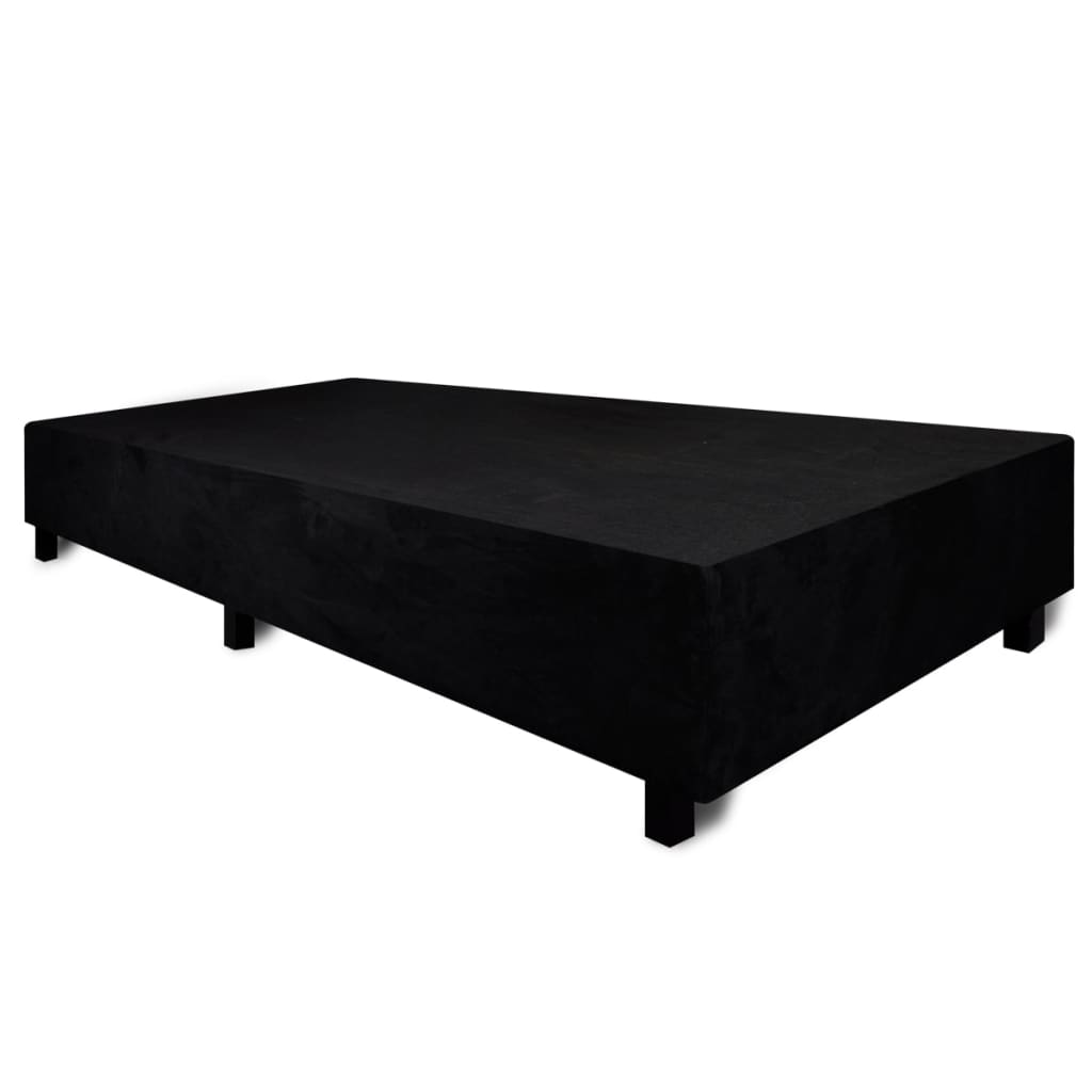 Home - Lit boxspring avec capitonnée Noir 90 x 200 cm | LesTendances.fr