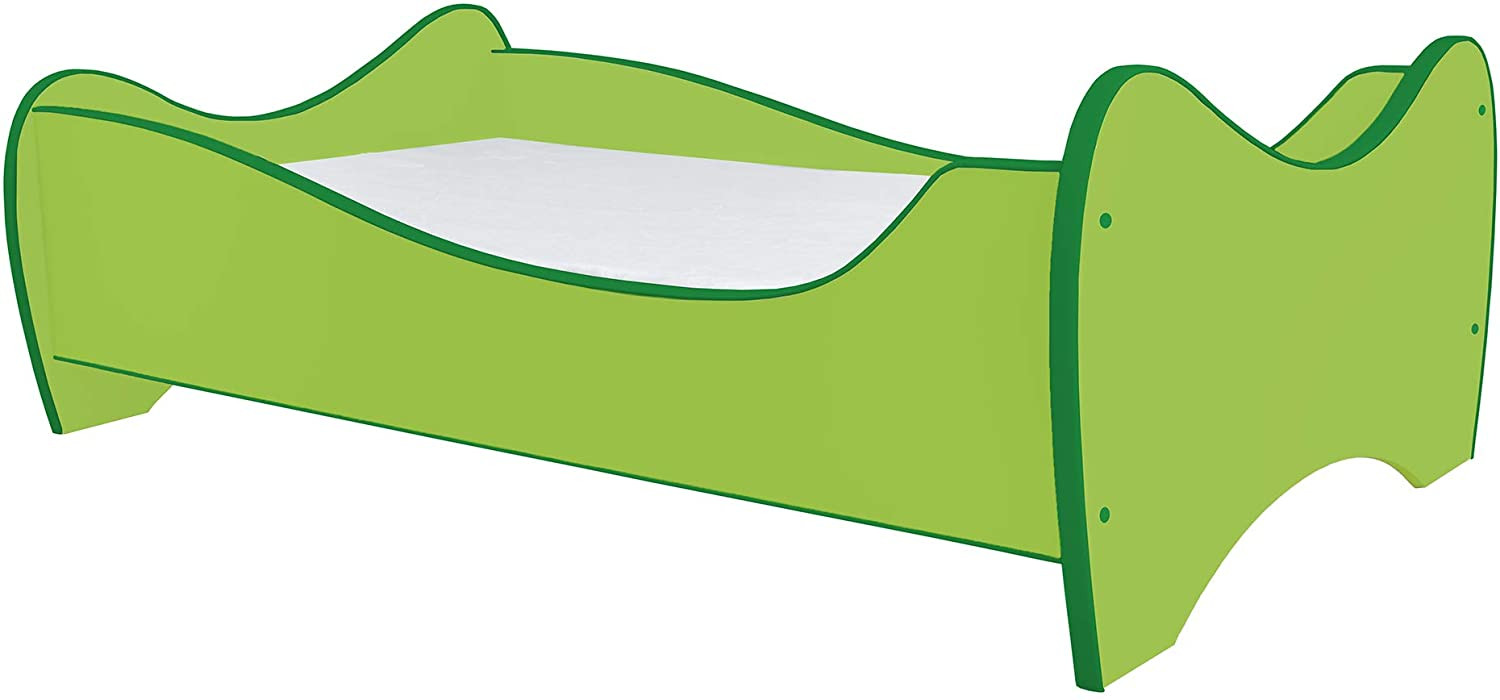 Lit enfant avec matelas uni vert 70x140 cm | LesTendances.fr