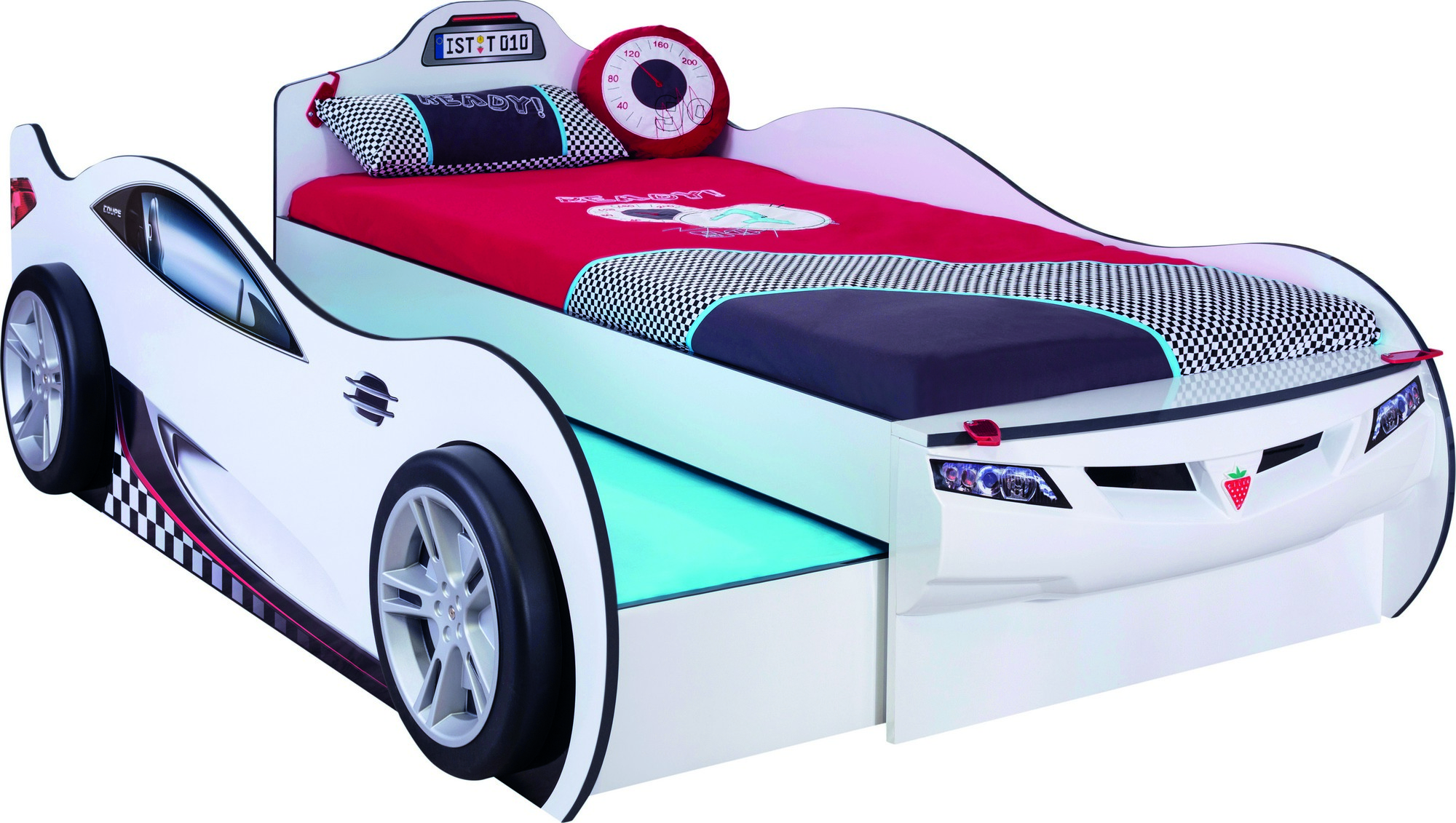 Lit de voiture Race Cup blanche | LesTendances.fr