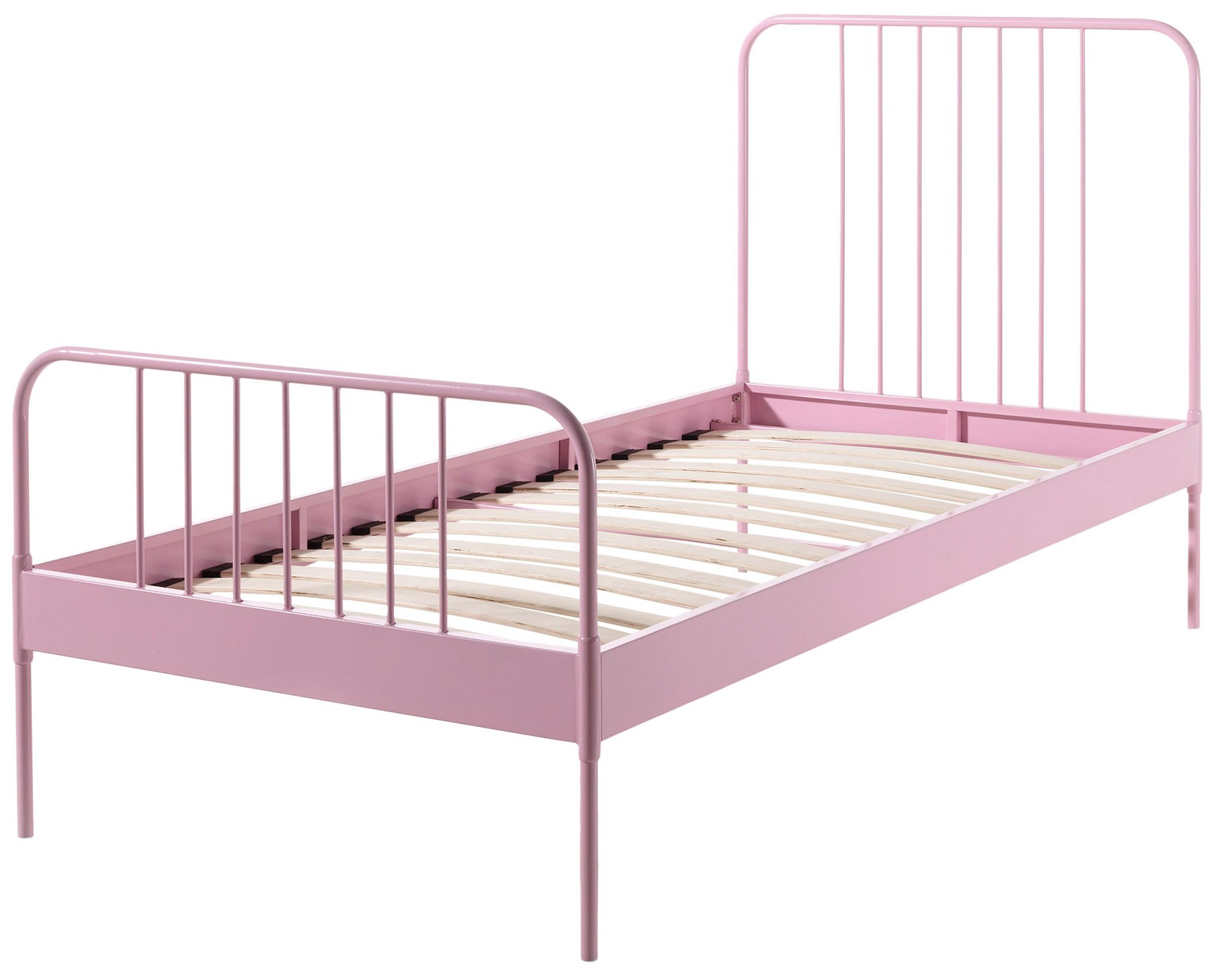 Lit métal rose Chaim 90x200 cm | LesTendances.fr