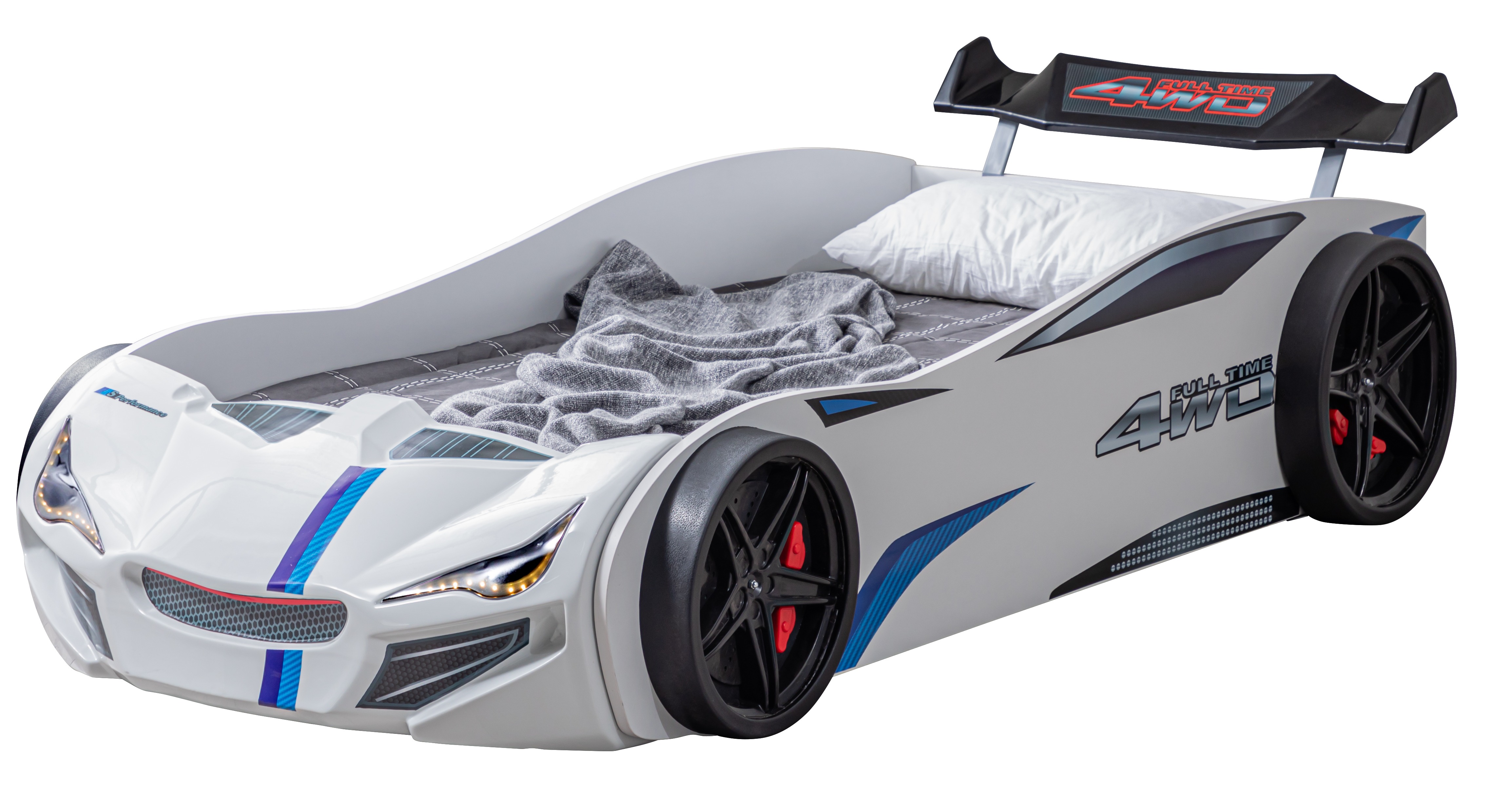 Les Tendances - Lit voiture Gt1 eco blanc | LesTendances.fr