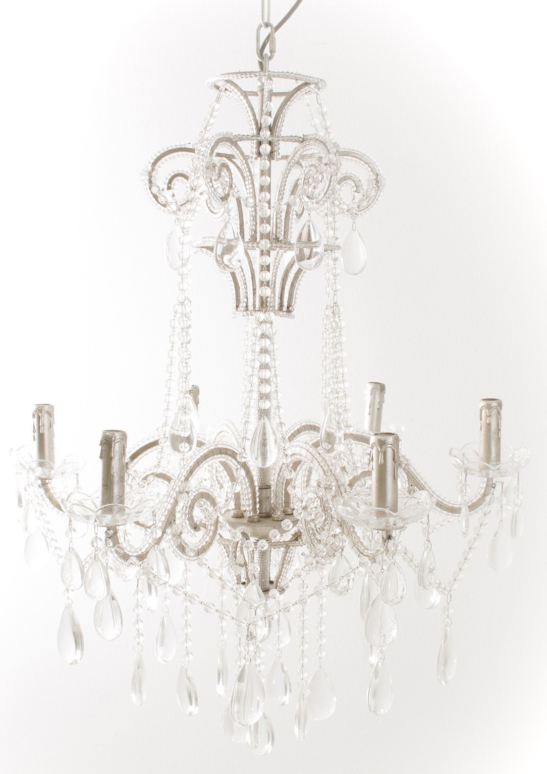V Home - Lustre baroque 8 branches argenté Tudy | LesTendances.fr