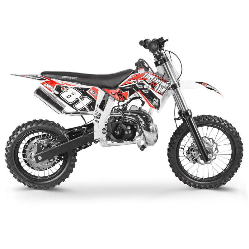 Moto cross 50cc Racing 14/12 3.5cv automatique Kick starter rouge ...