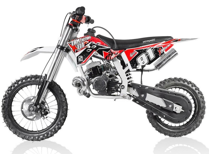 Moto cross 50cc Racing 14/12 9cv automatique Kick starter rouge 2 ...