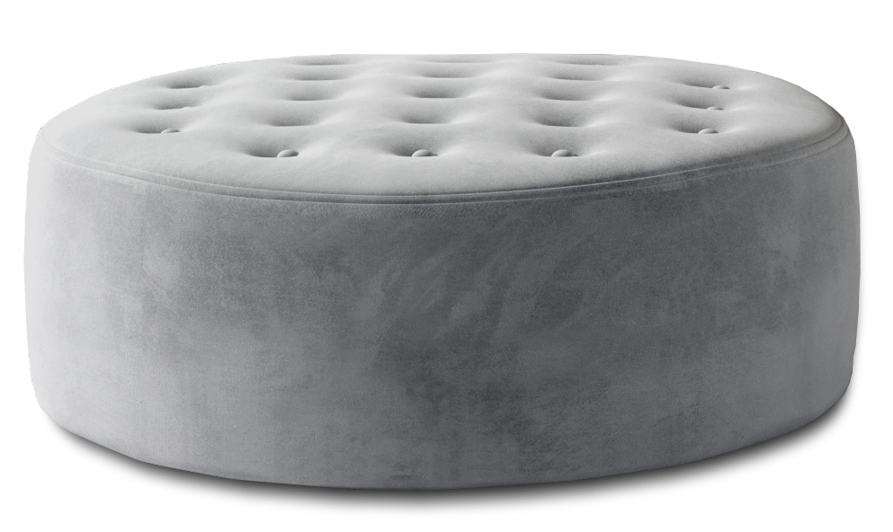 Les Tendances - Pouf rond monty gris clair | LesTendances.fr