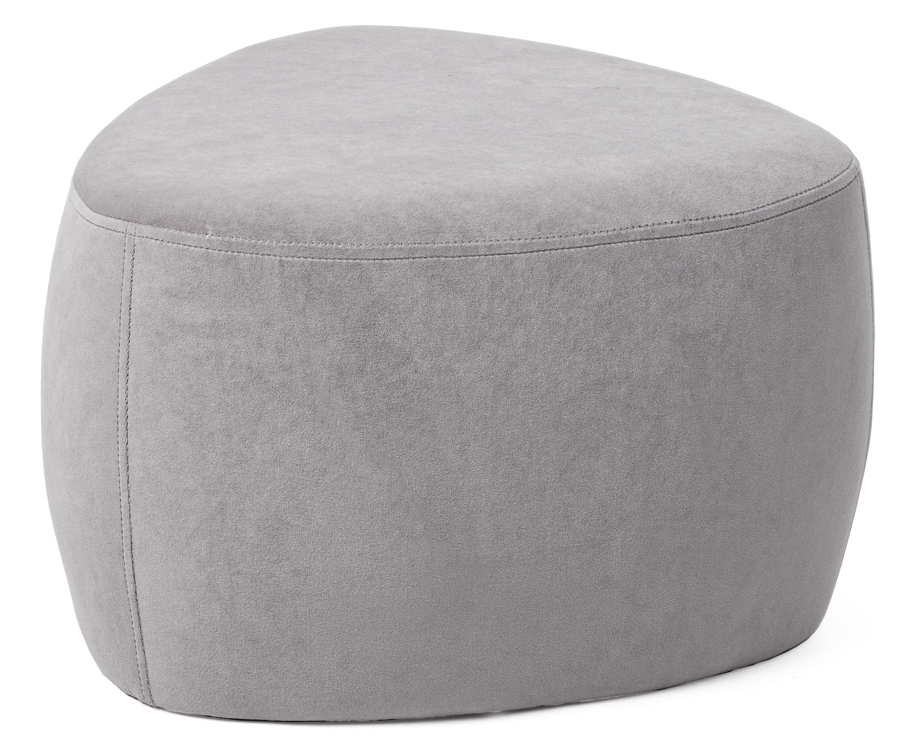 Pouf triangle en polyester gris clair Stany - Lot de 2 | LesTendances.fr