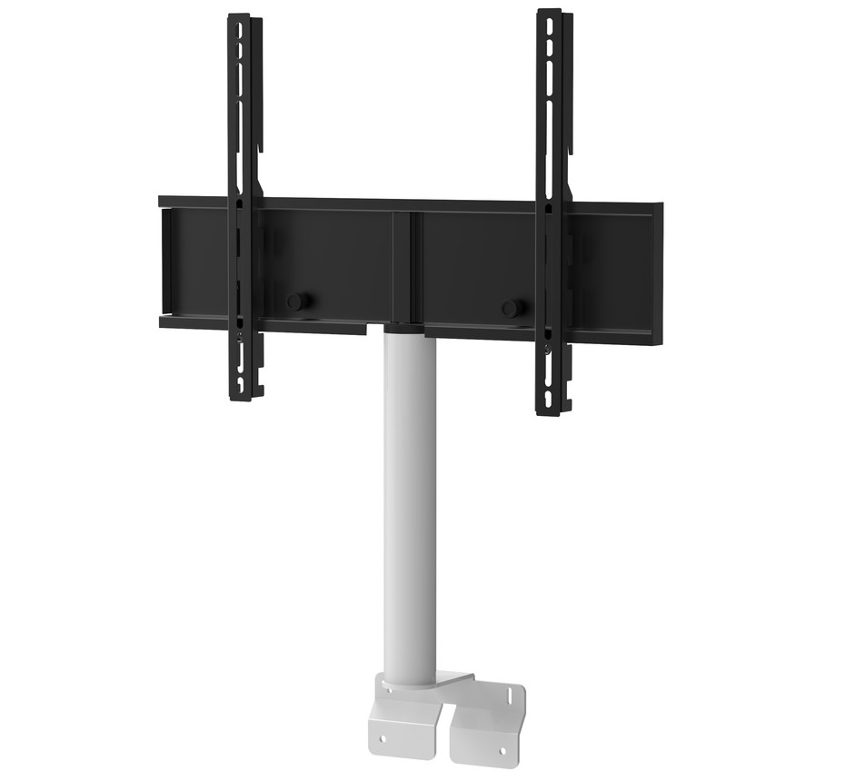 Support TV rotatif avec colonne cache câbles blanche AC2COWT ...