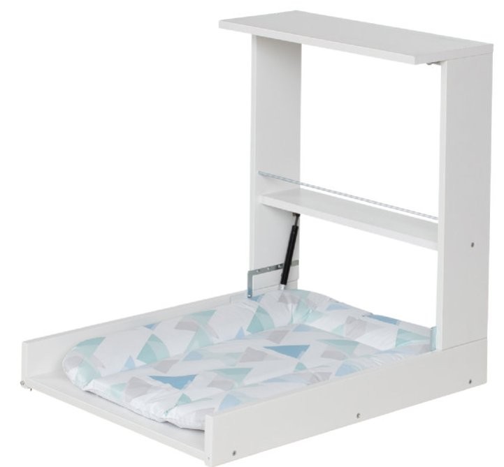 Geuther - Table à langer murale triangle blanche Wicki | LesTendances.fr
