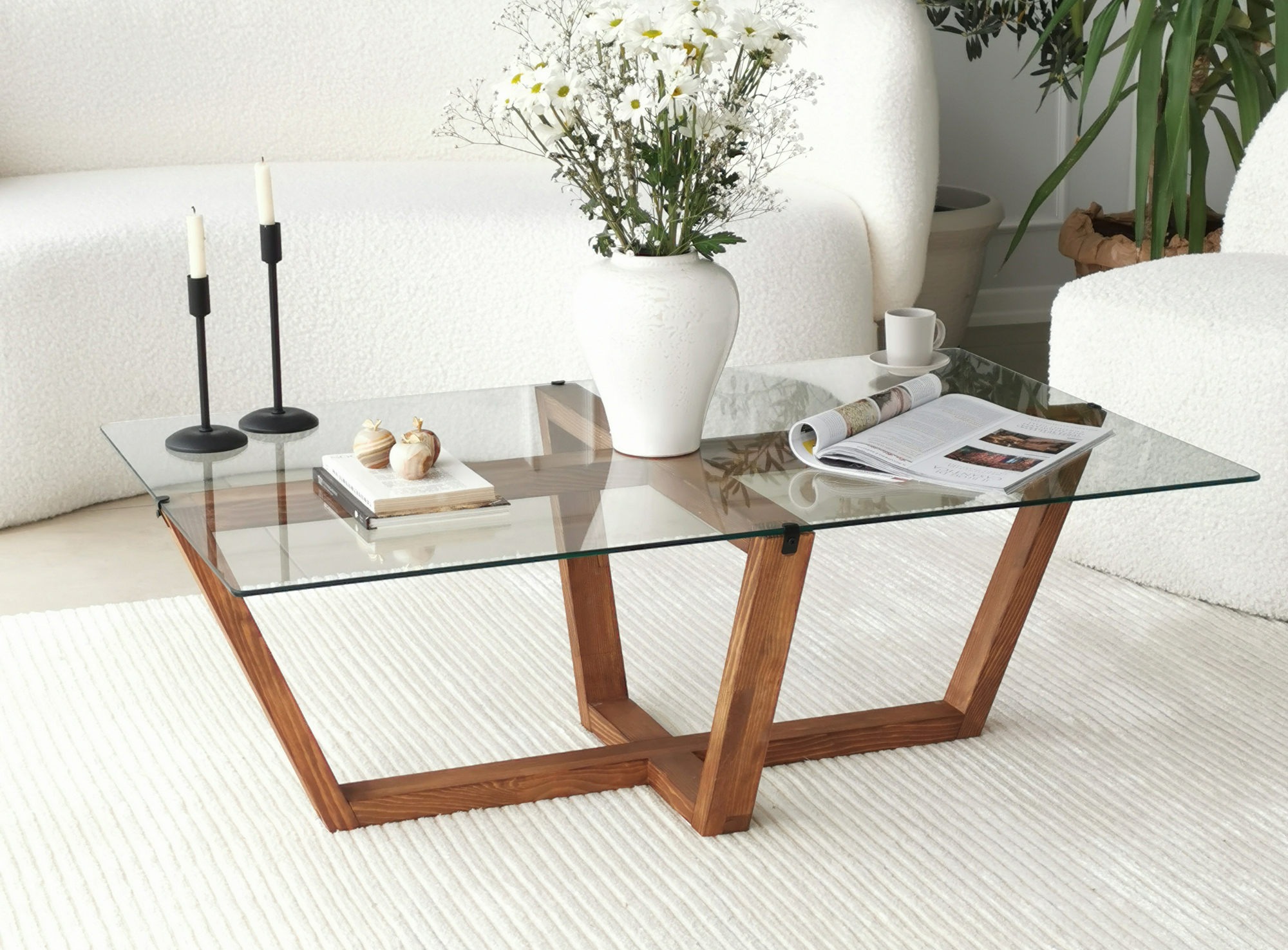 Les Tendances - Table basse Amalfi Noyer 552NOS2247 | LesTendances.fr
