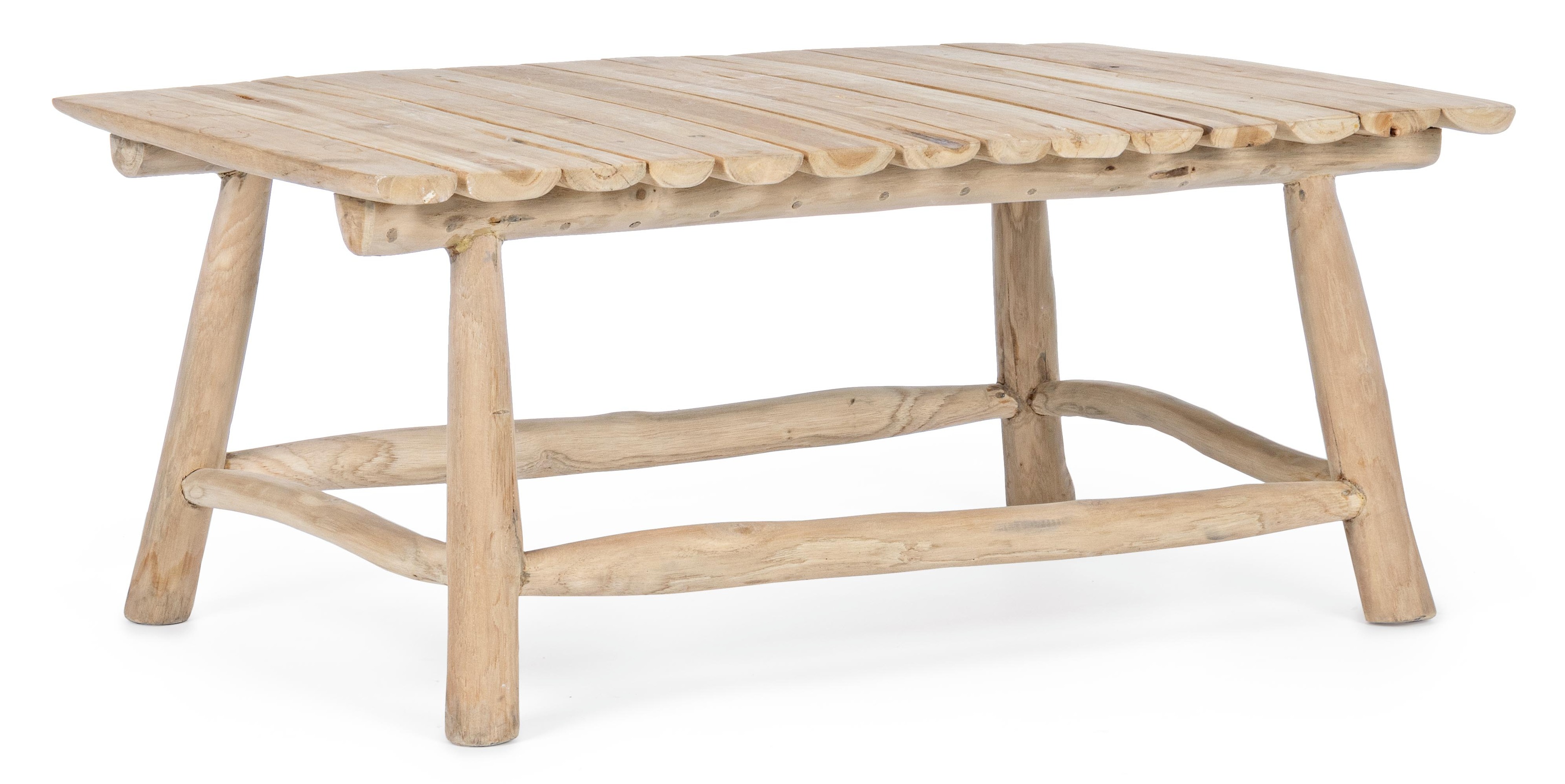Table basse en bois teck naturel Emilie L 90 cm | LesTendances.fr