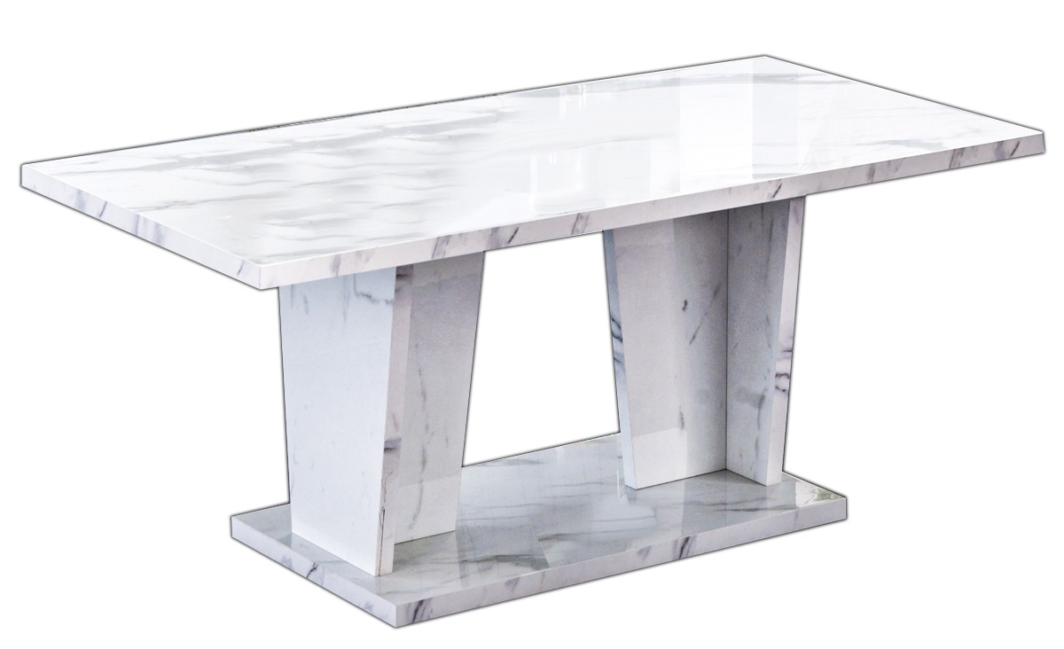 Les Tendances - Table basse Vittoria blanc 120 | LesTendances.fr