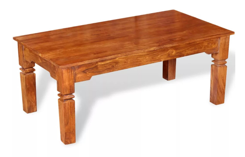 Home - Table basse rectangulaire bois massif clair Core | LesTendances.fr