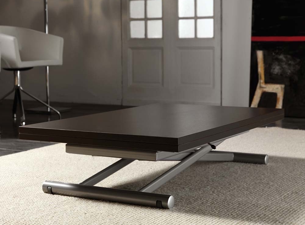 Table Basse relievable lift bois wengué | LesTendances.fr