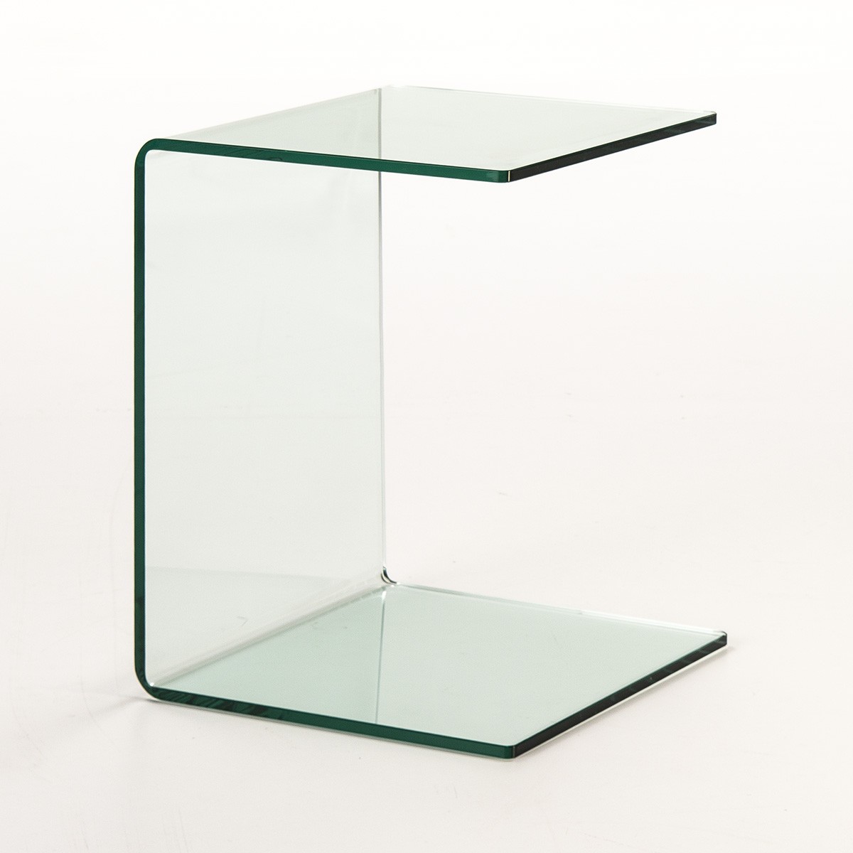 Table d'appoint carrée verre trempé Angela | LesTendances.fr