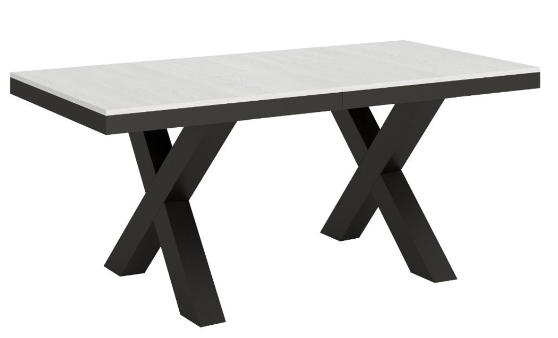 Tozani - Table Traffic Evolution Plateau Frêne Blanc 90×180 Allongé 440 ...