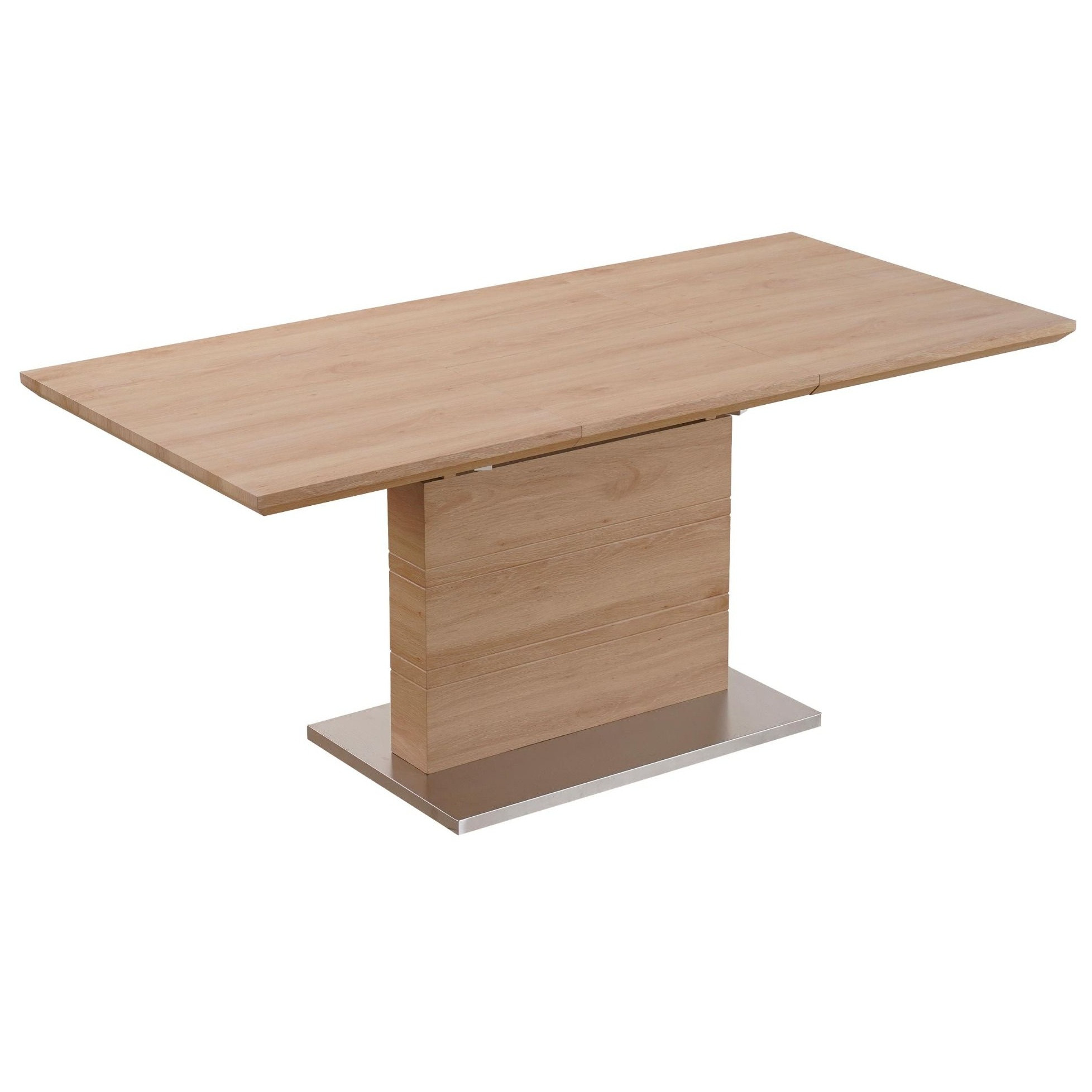 Table extensible bois chêne clair Kazee 120/170 cm | LesTendances.fr