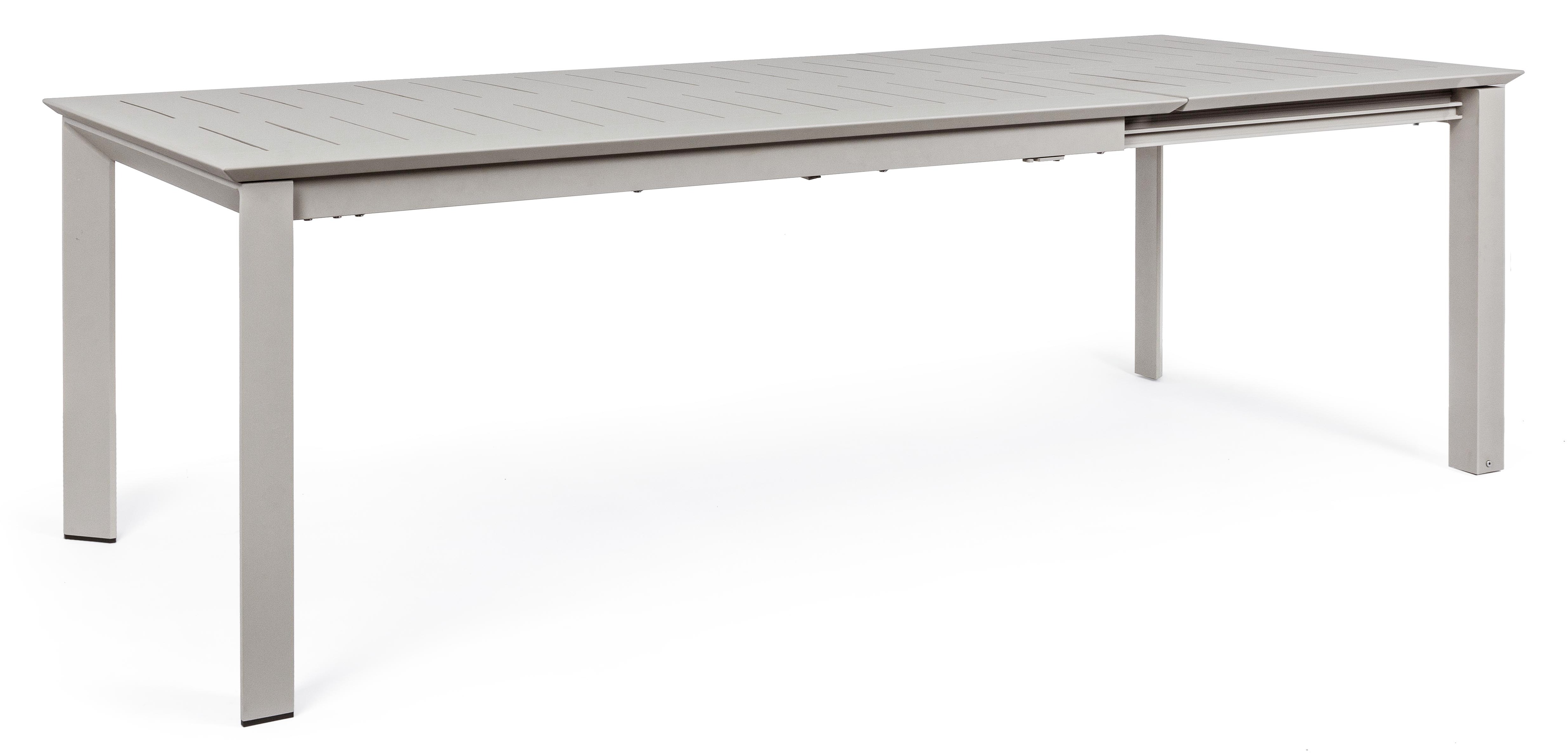 Table extensible de jardin aluminium gris Koni L 160/240 cm ...