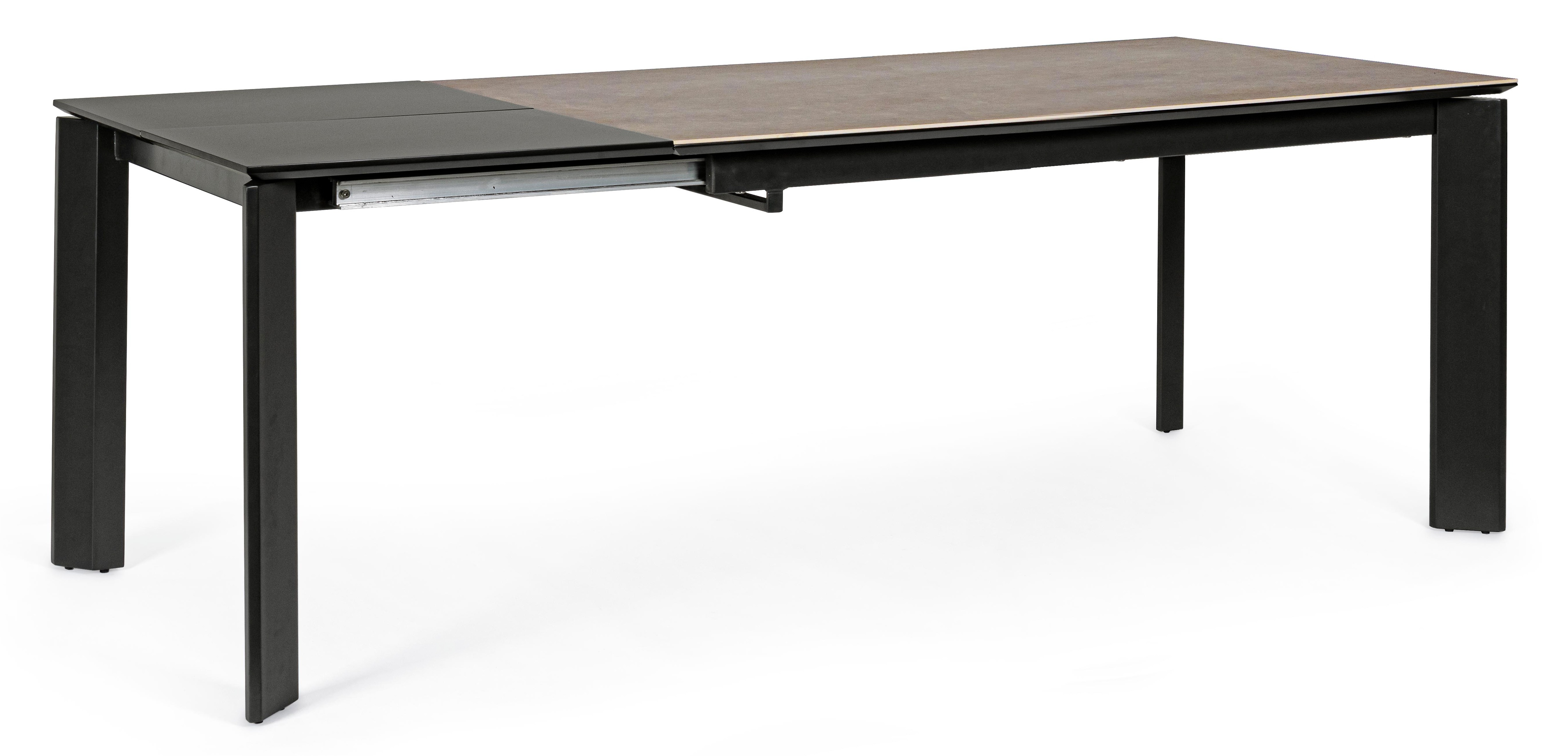 Les Tendances - Table extensible 160 briva marron | LesTendances.fr