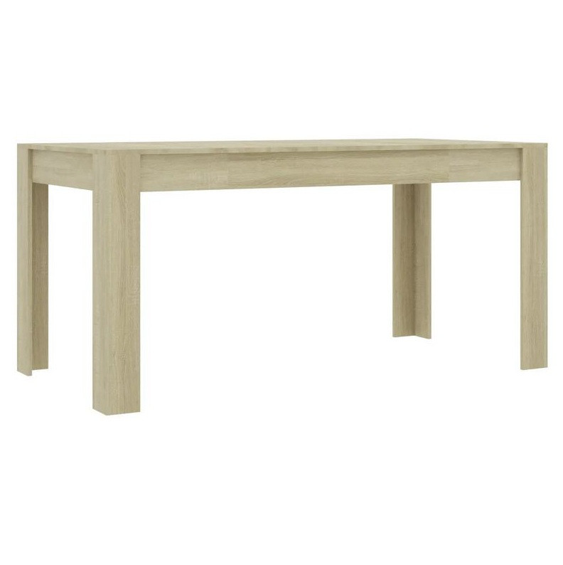 Home - Table rectangulaire bois chêne clair Loya 160 cm | LesTendances.fr