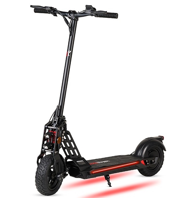 Trottinette électrique 800W Bison urbaine noir lumière rouge - 25 km/h ...